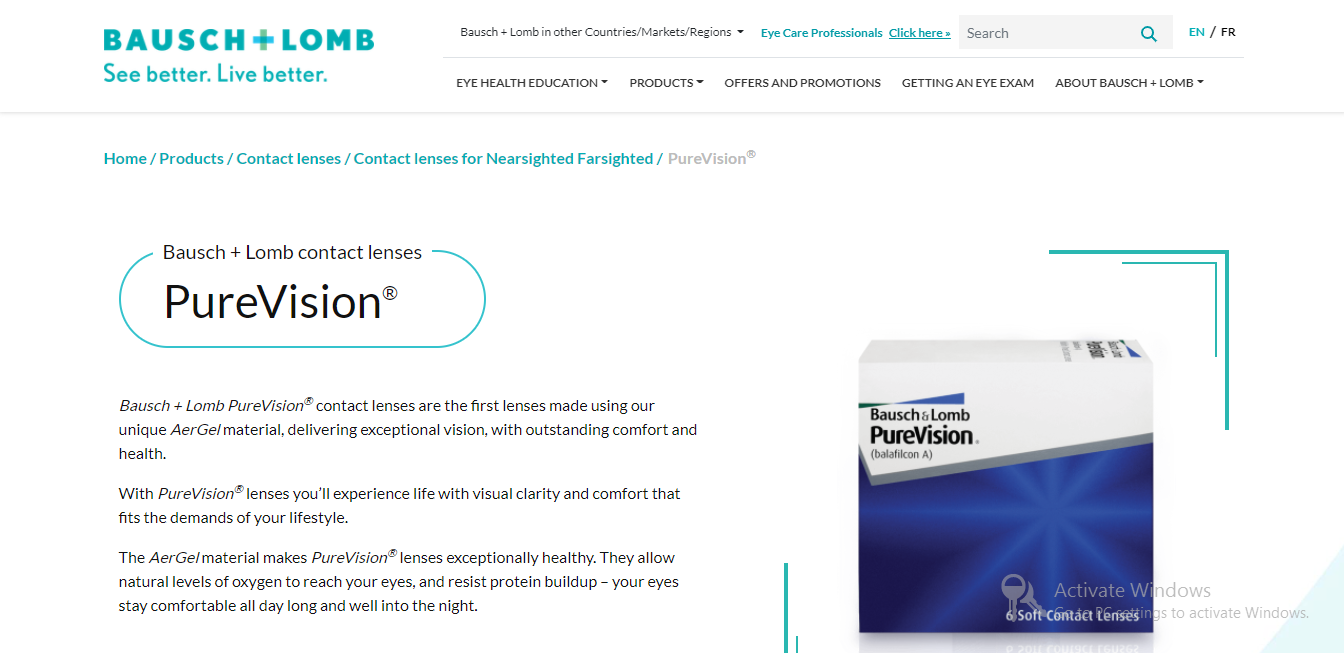 Bausch + Lomb | PureVision®2 Contact Lenses