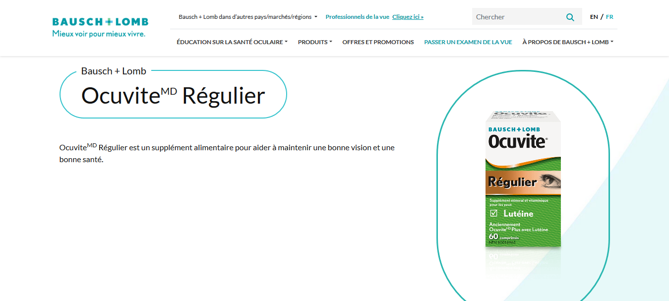 OcuviteMD Régulier - Bausch + Lomb